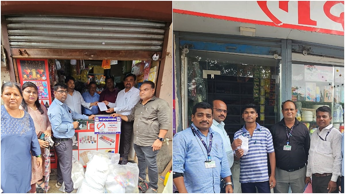 Navi Mumbai: NMMC Cracks Down On Single-Use Plastic, Fines Shops, Seizes 35 Kg Of Banned Bags